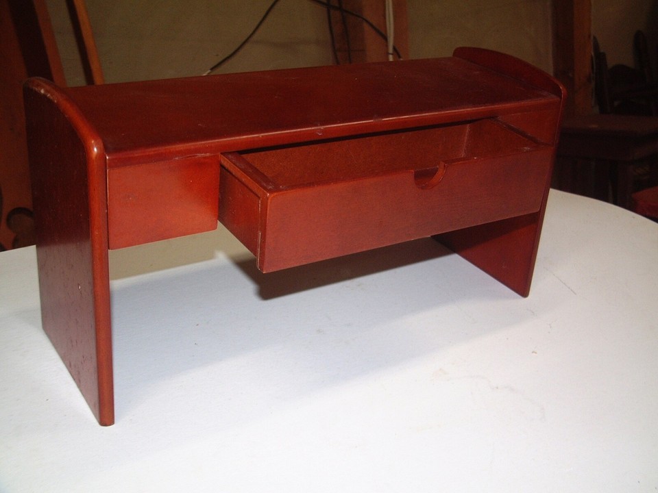 Vintage Desk, Rolodex Laptop Secretary, Cherry Wood 17 X 9 X 6 | eBay