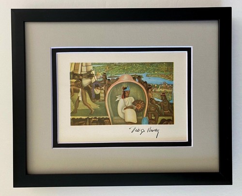 DIEGO RIVERA + ORIGINAL 1946 + SIGNED VINTAGE PRINT + IN CARDBOARD ...