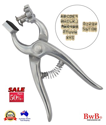 Tattoo Plier Veterinary Equipment 0 to 9 A to Z Farming Sheepskin ...