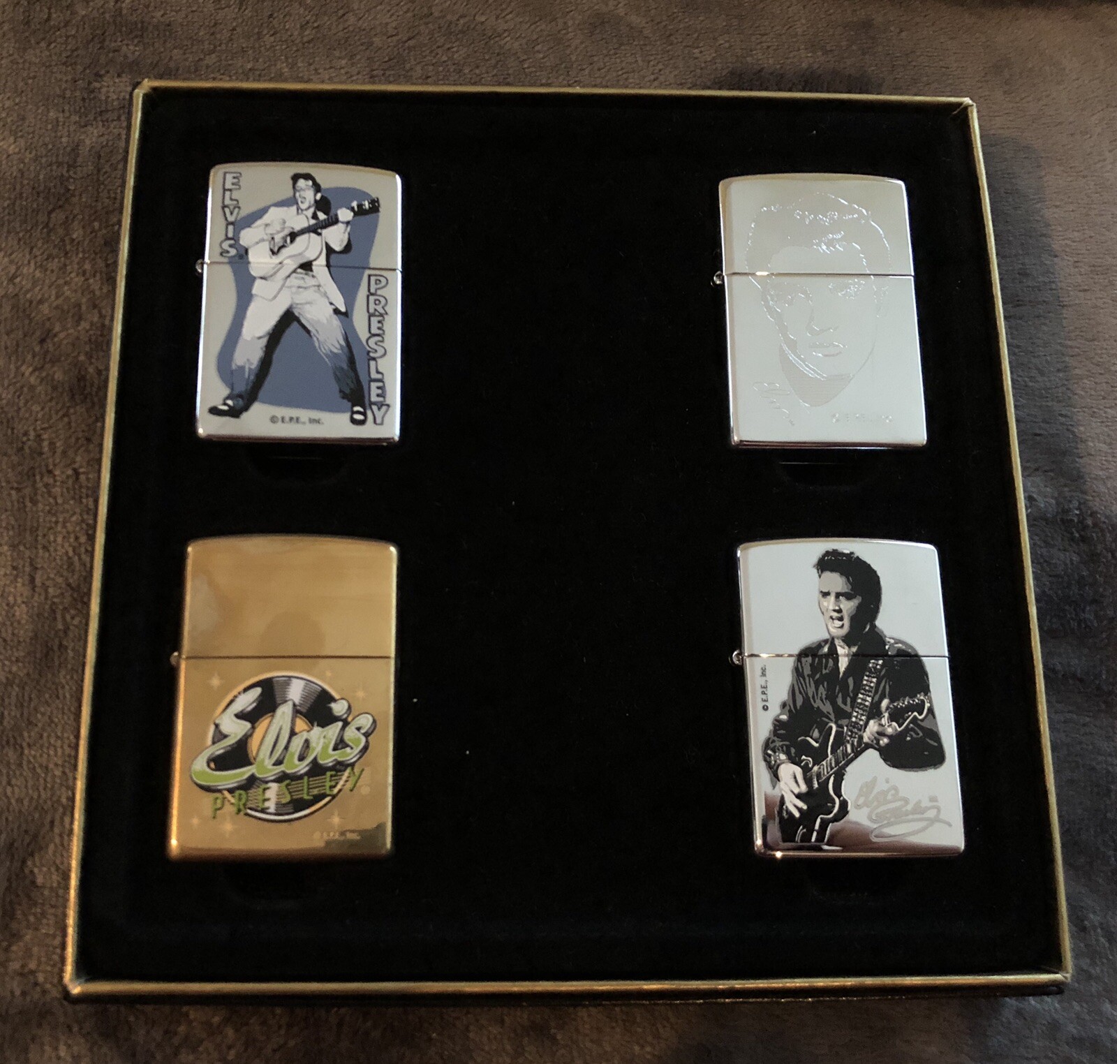 Zippo Lighter The Elvis Collection With 4 Elvis Themed Lighters ...