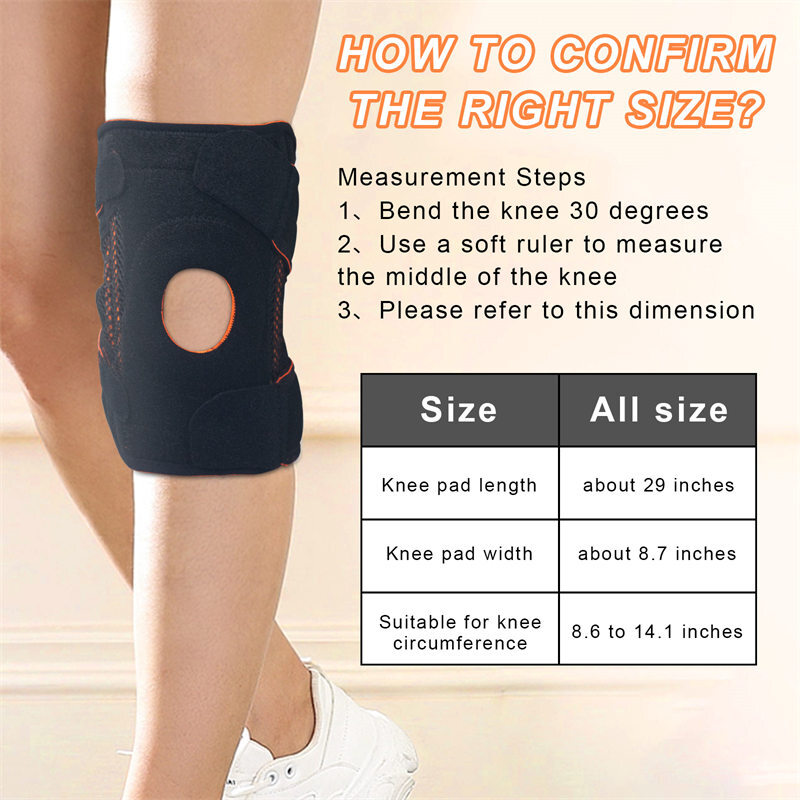 Adjustable Strap Elastic Knee Patella Sports Support Brace Protection ...