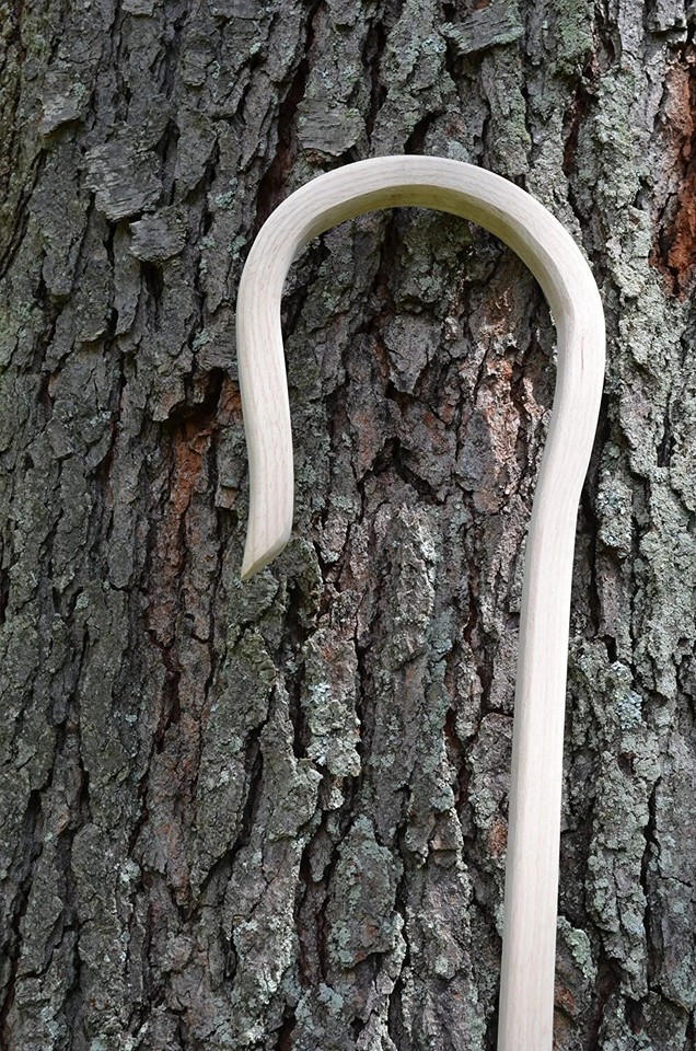 40.5" Amish Handcrafted Red Oak Steam Bent Shepherd Crook or Hook. | eBay