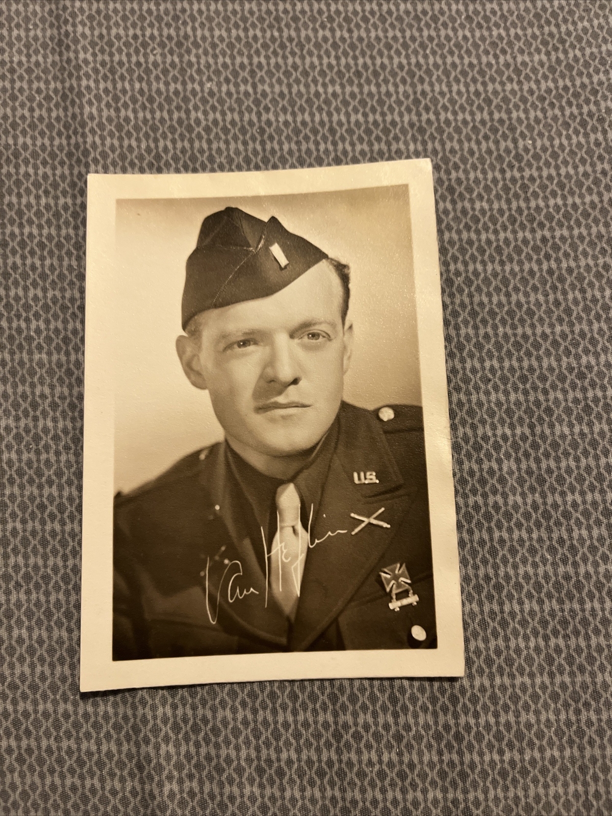 Actor Van Helfin in US Army uniform fan club photo 1940s facsimile ...