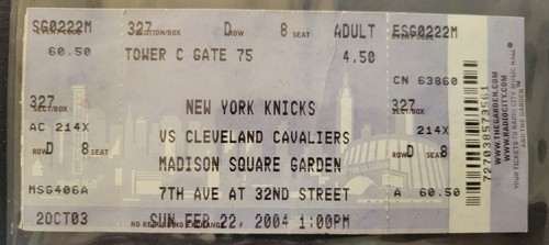 LeBron James MSG Debut Full Ticket | eBay