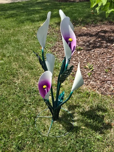 Handcrafted Rustic MINI Metal Tulips Vibrant Yard Art Flowers | eBay