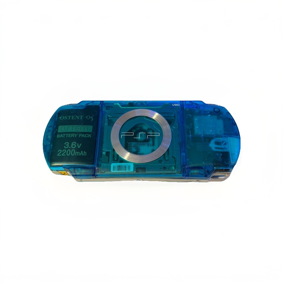 Sony PSP 1000 Transparent Blue | Memory Card 128GB | eBay UK