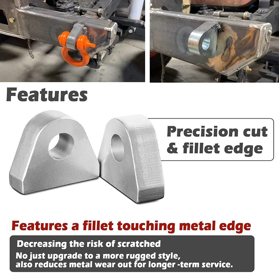 Weld On Shackle Clevis Mount 1" Thick Steel 2pcs For Car Truck Tractor ...