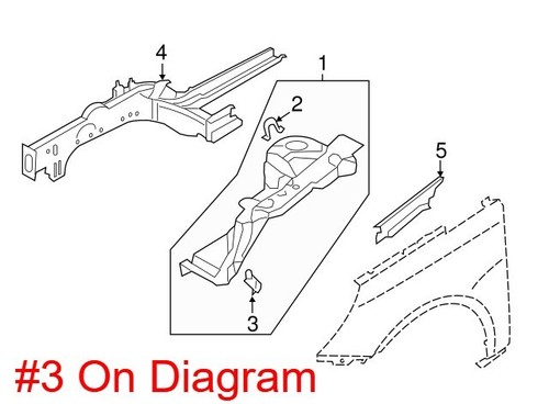 NEW OE Front Left Fender Apron Lower Bracket 645173S000 for Hyundai ...