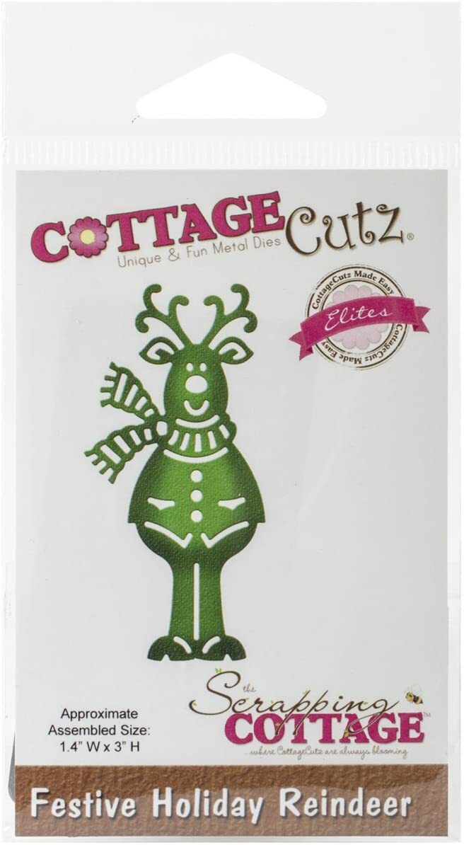 Cottage Cutz by Scrapping Cottage Craft Die FESTIVE REINDEER CCE-172 | eBay