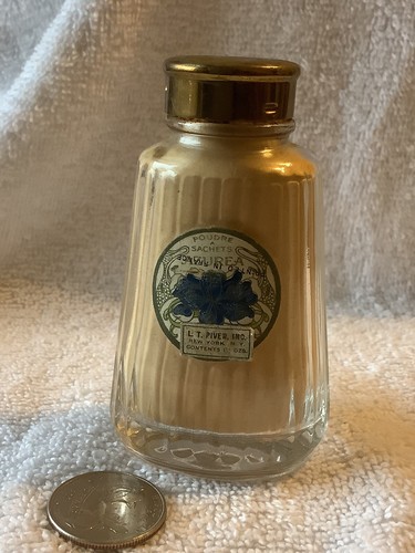 Antique French Perfume Powder Bottle AZUREA L.T. PIVER Paris 1.5 oz ...