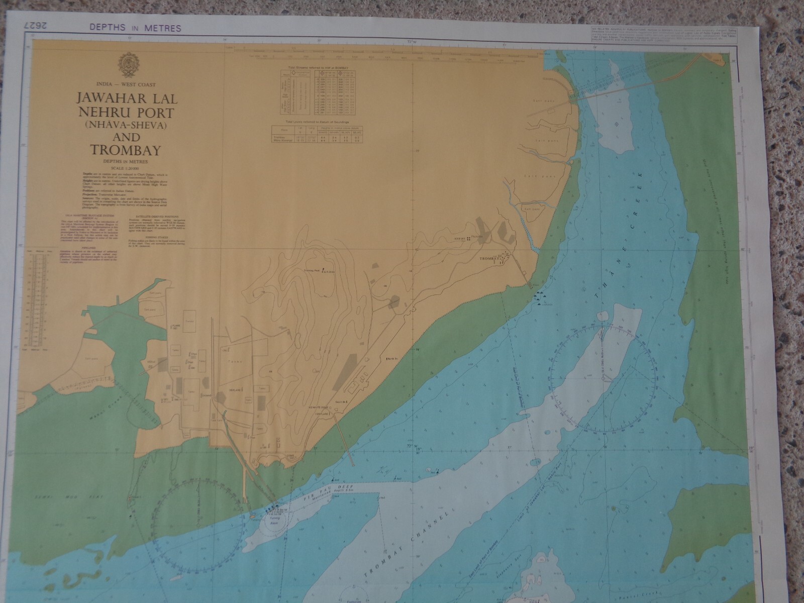 CARTE MARINE / Jawahar Lal Nehru port (Nhava-Sheva) and Trombay- India ...