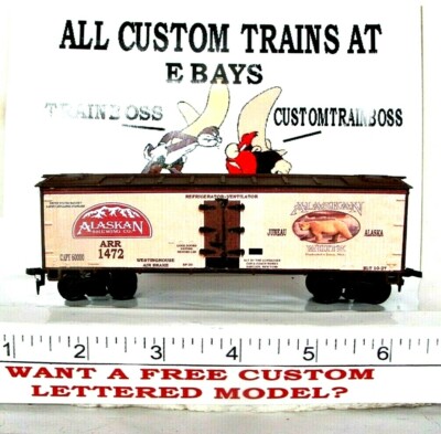 HO SCALE CUSTOM LETTERED ALASKA R R BEER REEFER LOT 1472 🍺🍺🍺🍺 | eBay