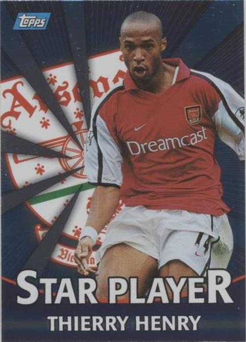 2000-01 Topps Premier Gold 2001 - Star Players Thierry Henry #T1 Blue ...