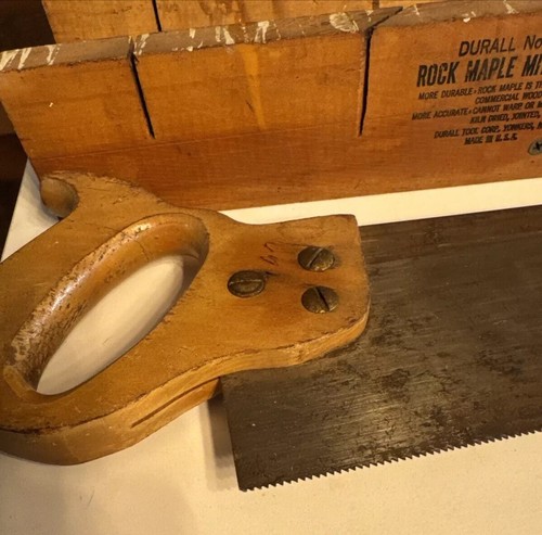 Vintage Wood Durall No. 116 Rock Maple Mitre Box Yonkers NY & Mustang ...