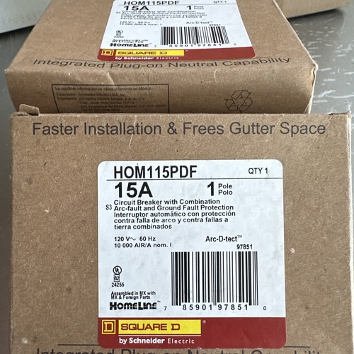 Square D Homeline HOM115PDF 15A Miniature Circuit Breaker | eBay