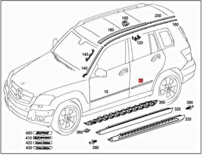 Genuine MERCEDES X204 GLK-CLASS X204 Trim strip 2047300480 | eBay