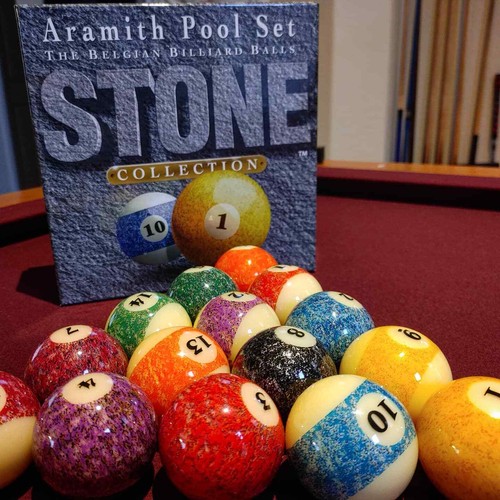 ARAMITH STONE POOL BALL SET. FREE PRIORITY US SHIPPING! | eBay