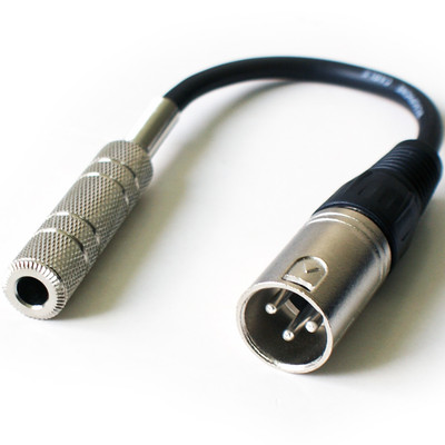 6.35mm ¼" Mono Female Jack to XLR 3 Pin Male Adapter Cable Lead PA Mic ...