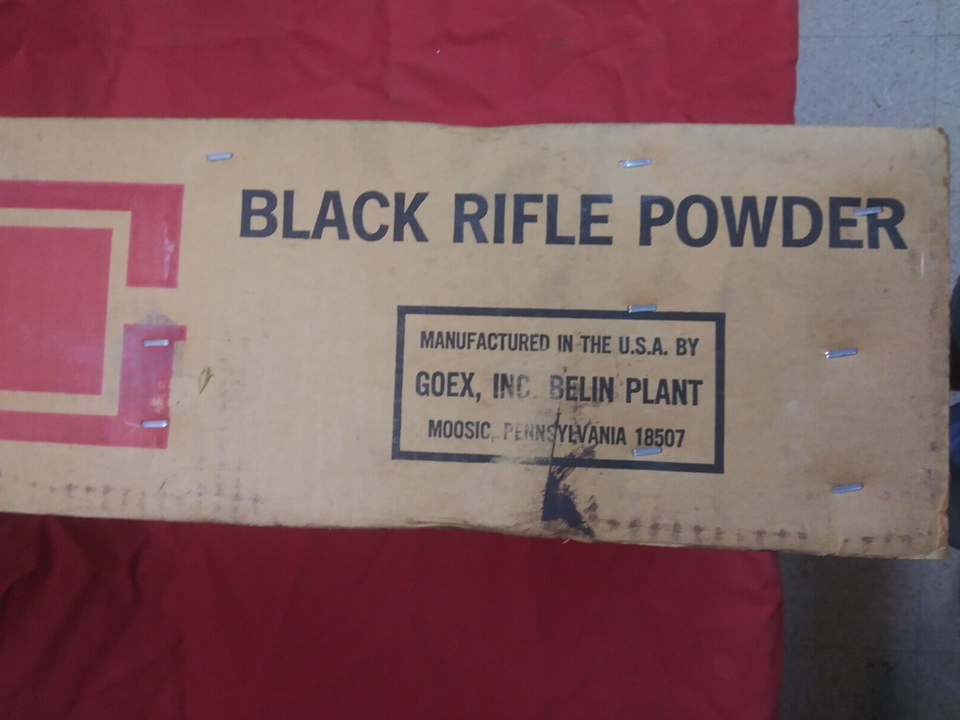 Black Powder Fg GOEX Brand 25 Pound Cardboard Shipping Box 3"Canon ...