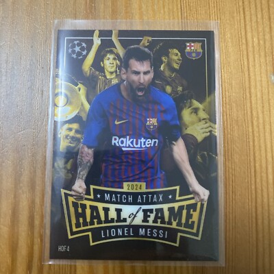 Lionel Messi HALL OF FAME Match Attax 2025 TOPPS Barcelona HOF 4 Mint ...