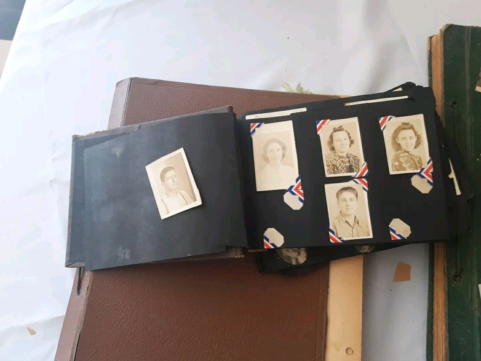 Lot Of 3 Vintage Scrap Books W/ 100s Photos, Letters, Clips, Ads Early ...