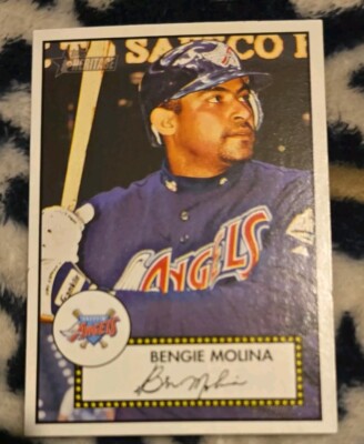 2001 Topps Heritage #61 BENGIE MOLINA Angels RED BACK (1952 Topps ...