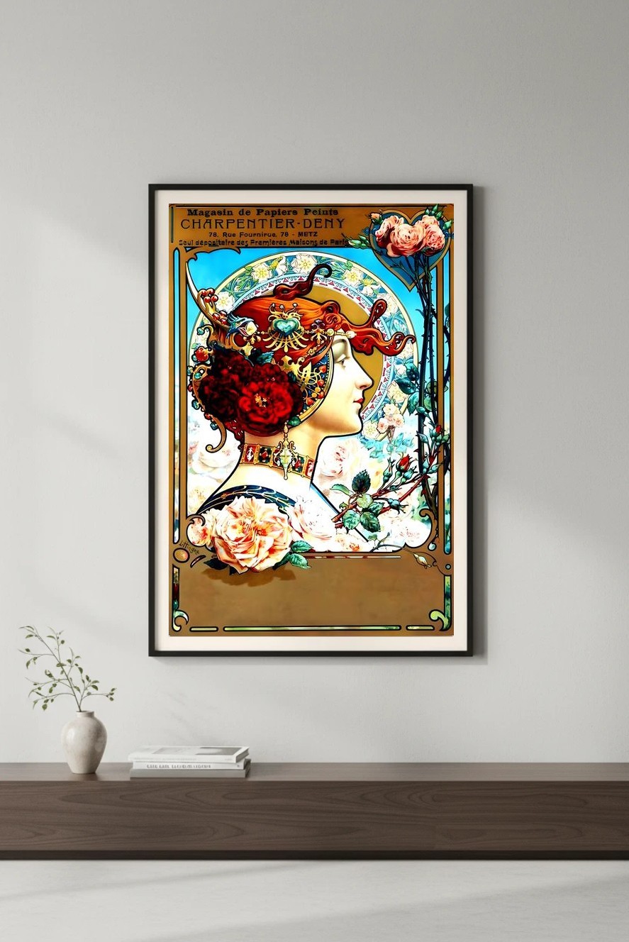 Vintage Art Nouveau Poster (1890s) 🌹🖼️ - 24x36” Hi-Res💎 Print - 200 GSM ...