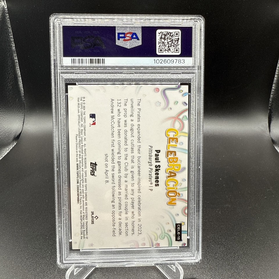 PAUL SKENES PSA 10 GEM MINT 2024 Topps Chrome Update CELEBRACIÓN /99 ...