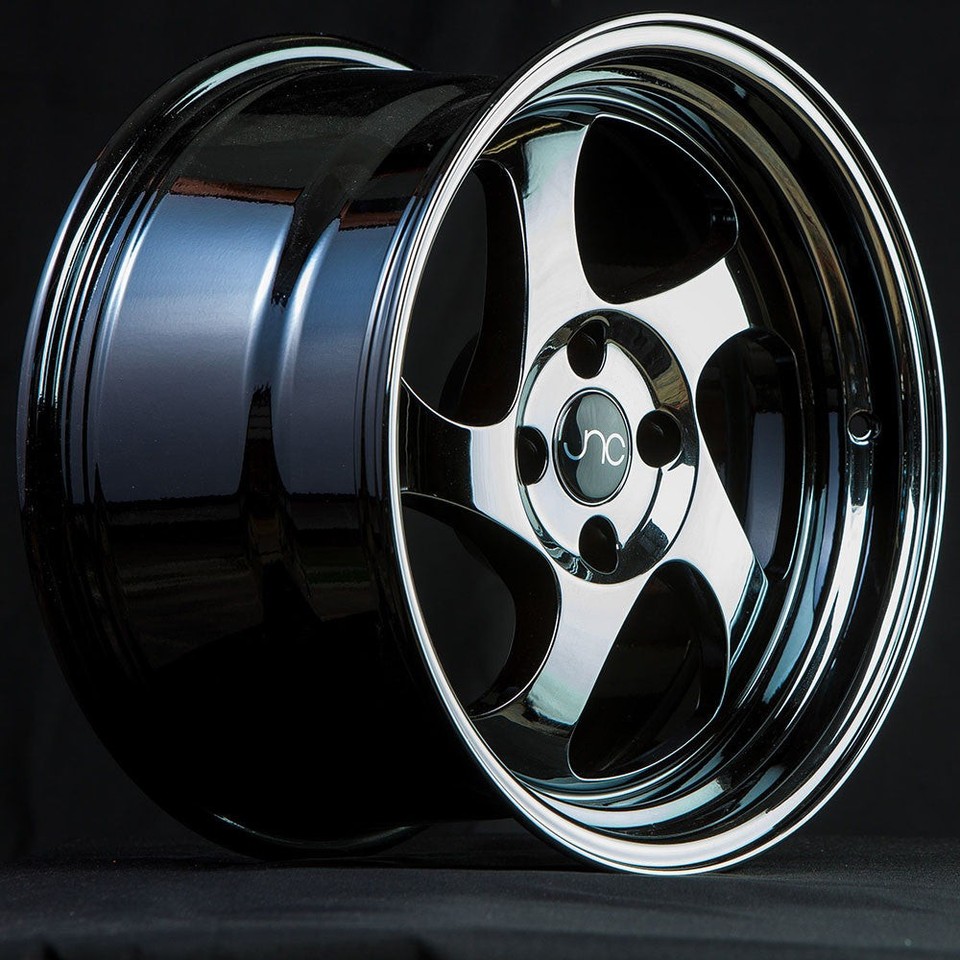 JNC 034 Black Chrome 15x8.25 4x100 +20 Wheel/Rim | eBay