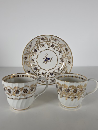 Antique Worcester From Flight Barr & Barr Collection Two Cups & Saucer ...