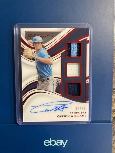 Carson Williams 2023 Immaculate Collection Baseball Triple Patch Auto ...