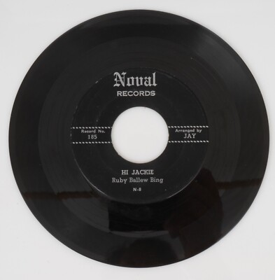 RUBY BELEW BING Hi Jackie /Mona Lisa Noval Records 185 NM Odd Jackie ...