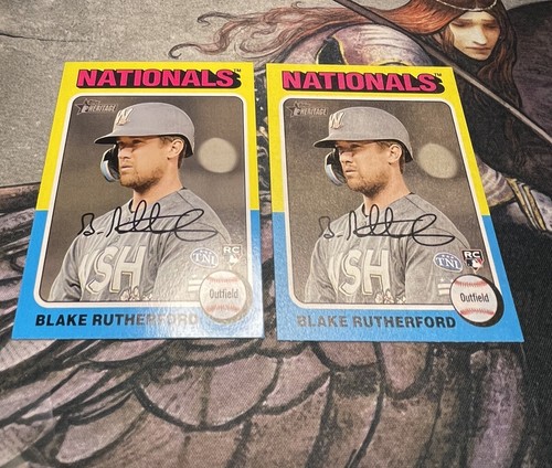 2024 Topps Heritage Flip Stock Ssp /5 Rare Blake Rutherford Rookie ...