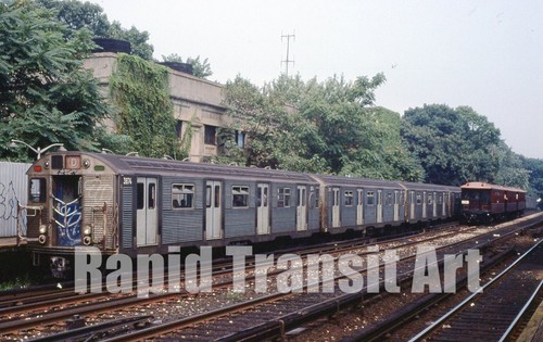 Vintage 1980 Slide New York Subway R32 Train Car 3874 Q-BU Car Avenue H ...