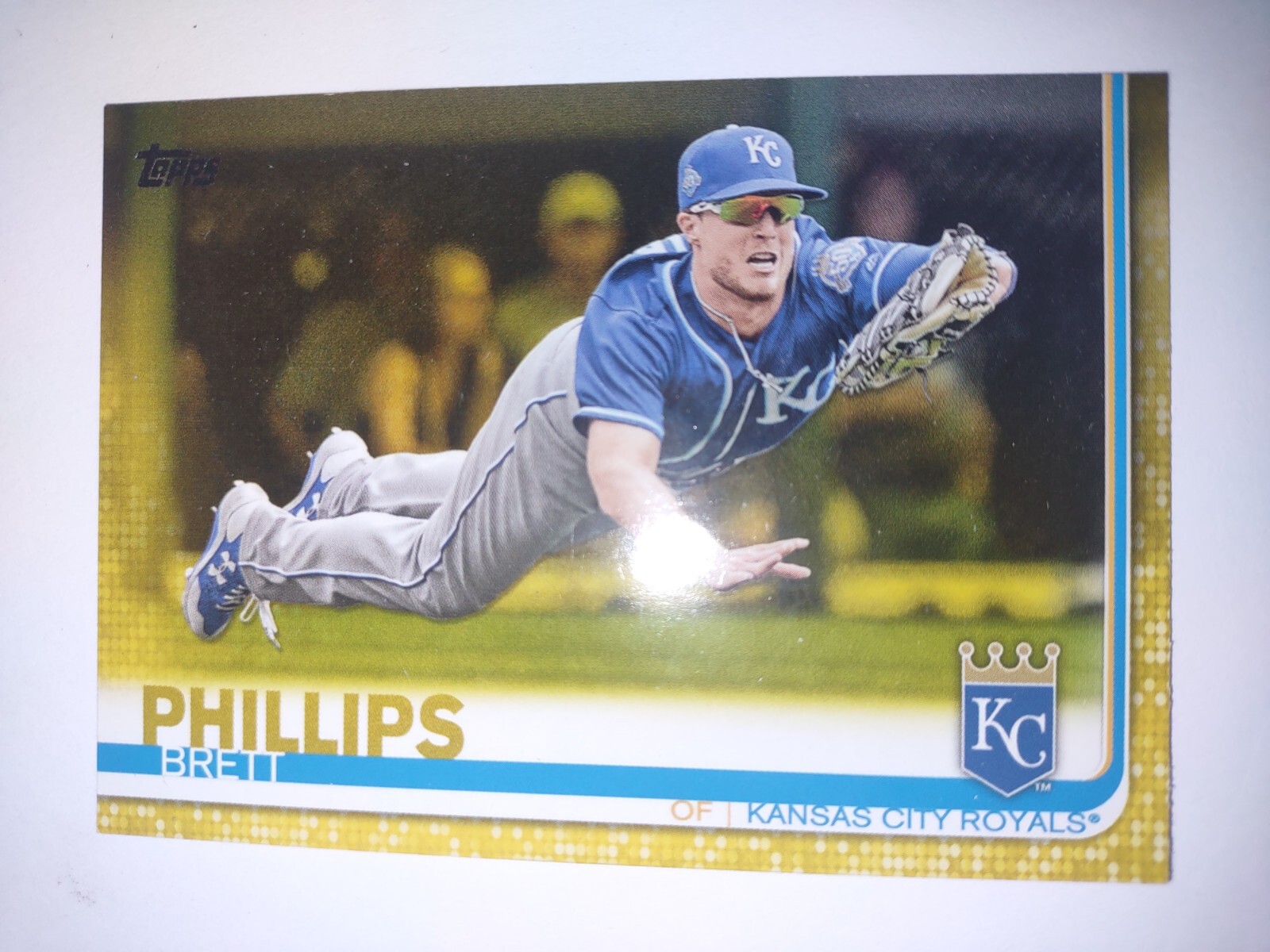 2019 Topps Series 1 Brett Phillips Yellow parallel ssp #195 Kansas City ...