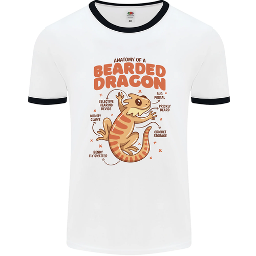 T-Shirt Ringer Pour Homme, Anatomie Des Dragons Barbus, Lézards ...