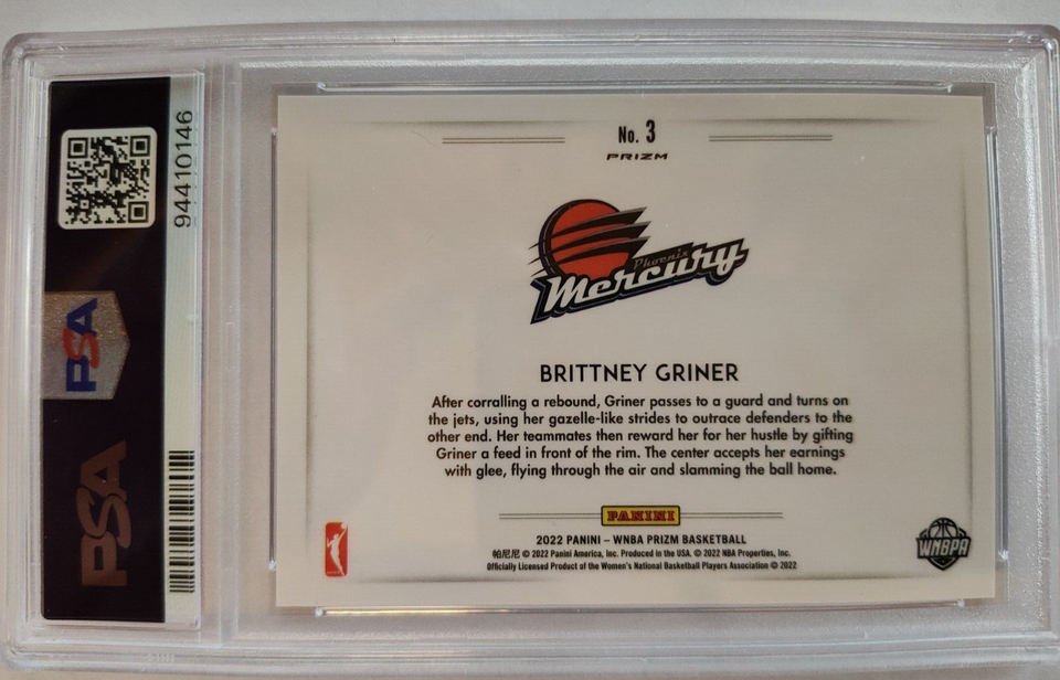 2022 Prizm WNBA Brittney Griner COLOR BLAST #3 PSA 8! Only 3 Higher | eBay