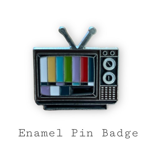 Retro Television TV - Enamel Pin - Badge - Brooch Fashion Accessories ...