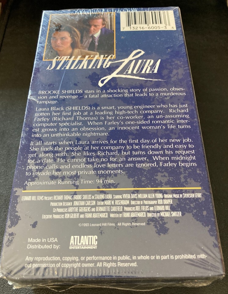Stalking Laura (VHS, 1993, 2 Pack) - Brooke Shields- RARE - OOP - New ...