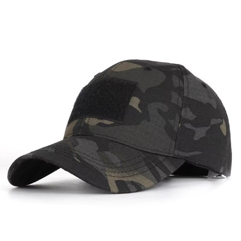 Military Style Baseball Cap - Tactical Adjustable Hat with Patch Holder ...