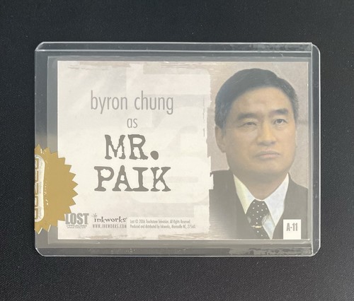 2006 Inkworks LOST: Revelations Autograph Byron Chung as Mr Paik Auto # ...
