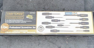 Sears Craftsman USA Nos 12pc Professional Screwdriver Set Rare Box ...