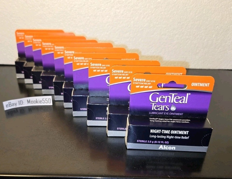 EXP 07/2028+! 10 Box Lot GenTeal Tears Night-Time PM Lubricant Eye ...