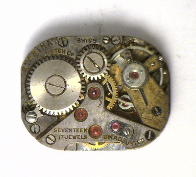 Antique Vintage STARINA Swiss 17 Jewel Wrist Watch Movement Parts ...