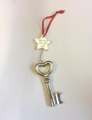 New Santas Magic Key SILVER Christmas Decoration 16cm | eBay UK