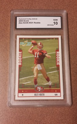 2005 Score Alex Smith PGA 10 Rookie Card. Redskins | eBay
