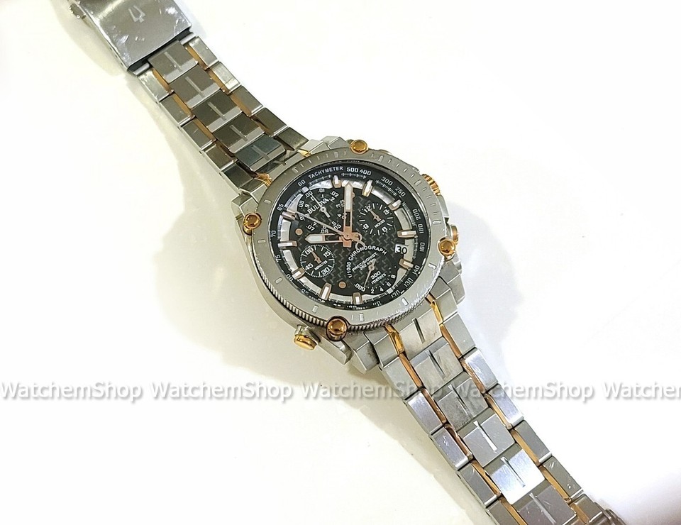 Bulova 44mm Precisionist 262khz Chronograph Watch 98G256 | eBay