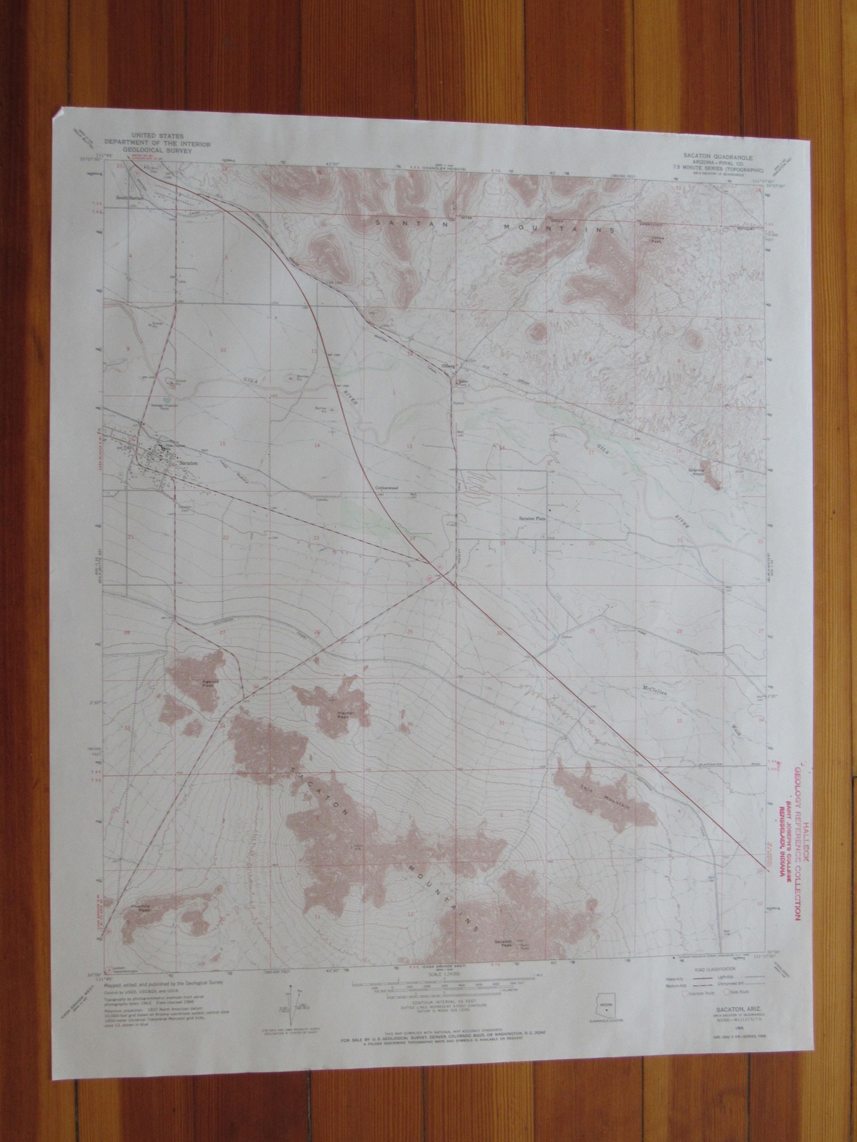 Sacaton Arizona 1969 Original Vintage USGS Topo Map | eBay