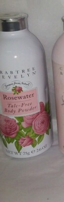 Crabtree Evelyn rosewater talc free body powder 2.6 oz new sealed | eBay
