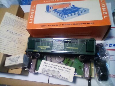 LIONEL # 3356 GREEN OPERATING HORSE CAR 1964 UNRUN MINT OB PIC | eBay